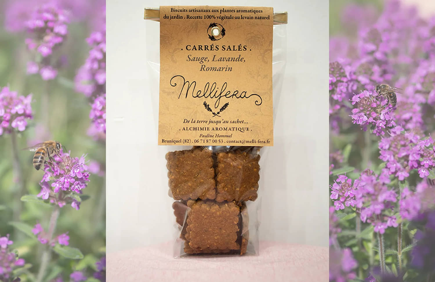 carrés salés ~ sauge, lavande, romarin de Mellifera - local.direct